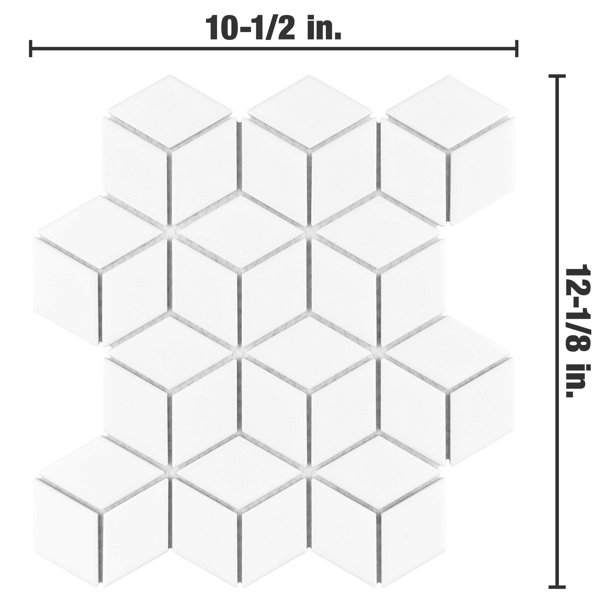 Metro Rhombus Mosaic Floor and Wall Tile - Contemporary - Mosaic Tile ...