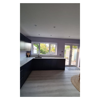 Jacqui's Modern Handleless Matt Indigo Kitchen - Modern - Kitchen ...