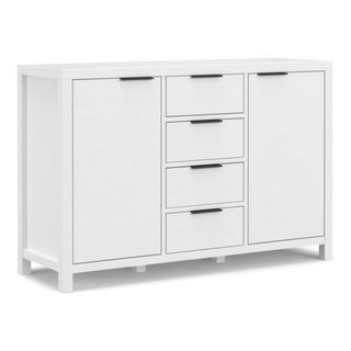 Hollander Solid Wood Sideboard Buffet, White - Transitional - Buffets ...