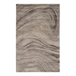 Jaipur Genesis Atha Ges11 Organic/Abstract Rug, Gray/Gold, 8'x11 ...