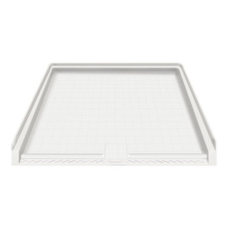 39.5"x37.75" Solid Surface Barrier-Free Right-Hand Shower Base ...