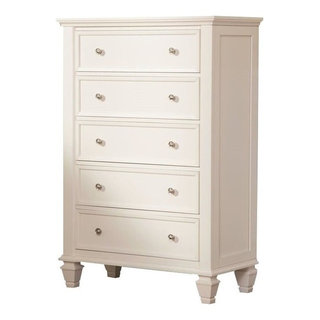 Coaster Sandy Beach Chest in White 201305 - Traditional - Dressers - by ...
