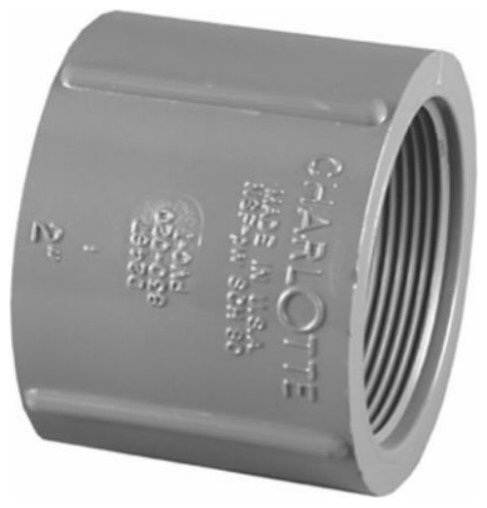 Charlotte Pipe® PVC-08102-2000HA Schedule 80 Coupling, FPT x FPT, 2 ...