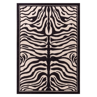 Well Woven Dulcet Zebra Area Rug, Ivory, 9'3'' x 12'6'' - Contemporary ...