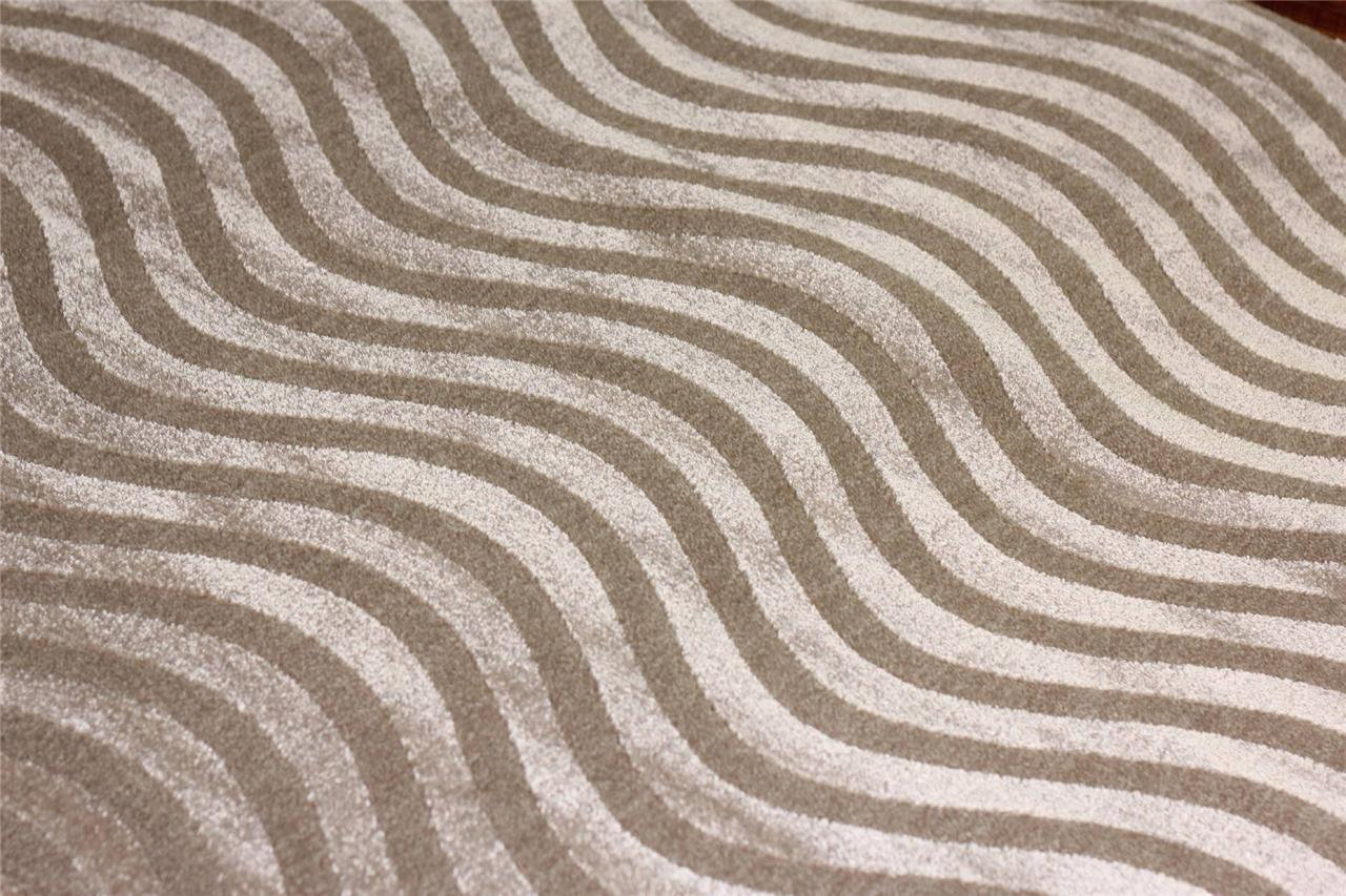 Persian Rugs Modern 9010 Swirls Contemporary, Beige, 9'0x12'6, 5'2"x7'2 ...