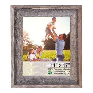 HomeRoots 11x17 Natural Weathered Grey Picture Frame, 11x17 - Rustic ...