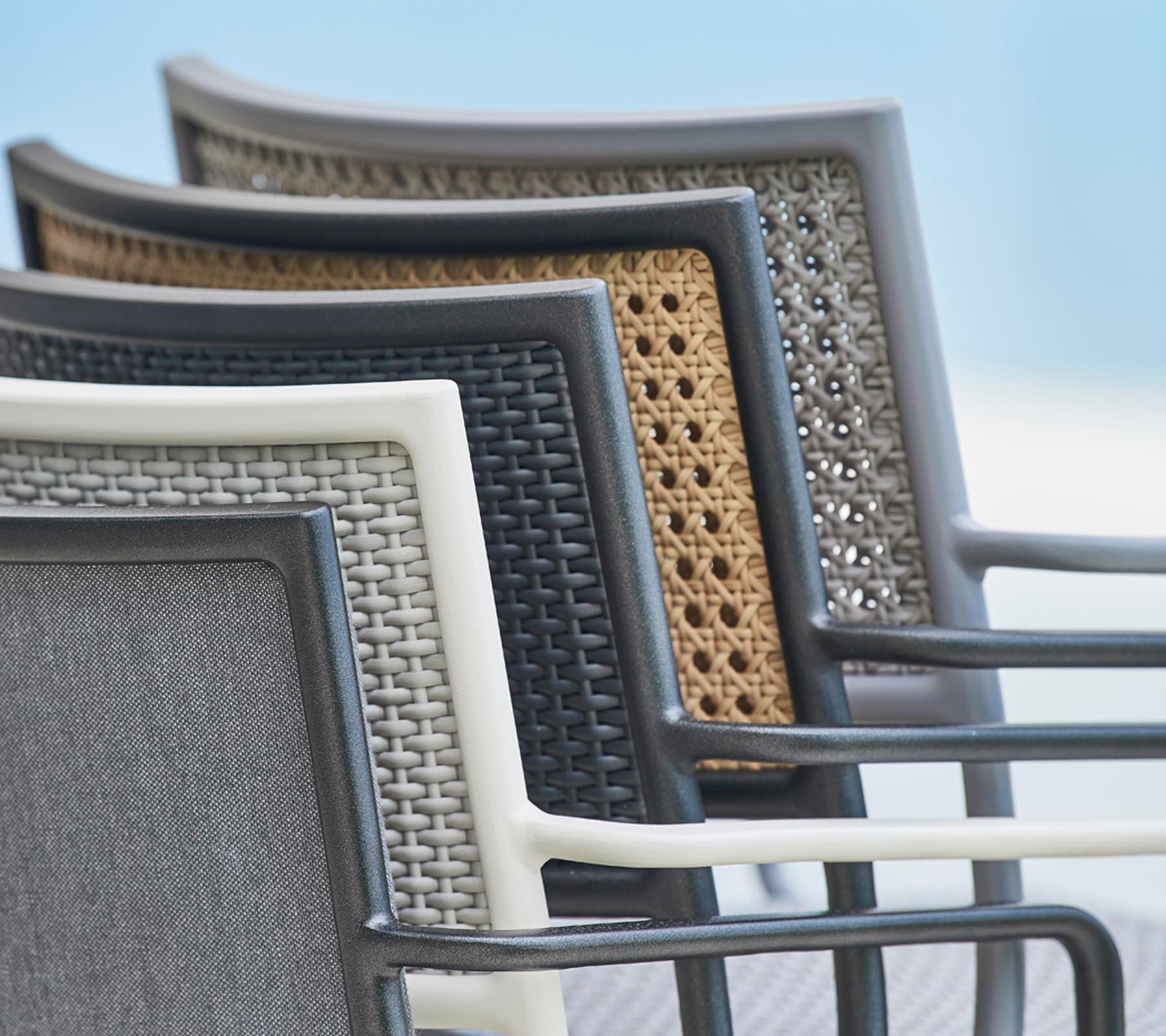 Cane-line Less armchair, stackable, Set of 2, 11430AIDL - Tropical ...