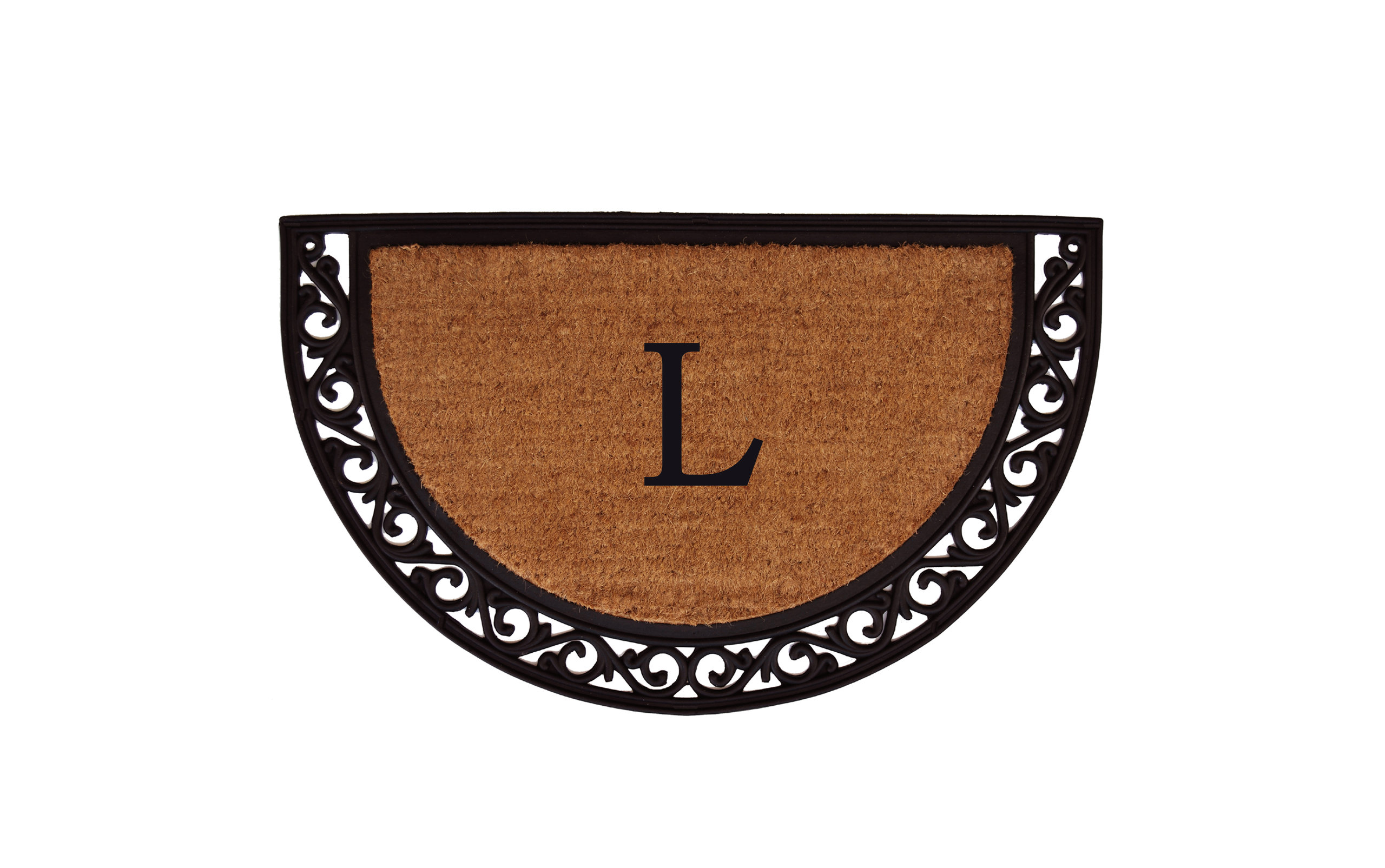 Ornate Scroll Monogram Doormat 2'x3' - Mediterranean - Doormats - by ...