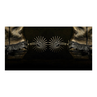 "Silver Spur Spiral" Frameless Floating Tempered Glass Panel Graphic ...