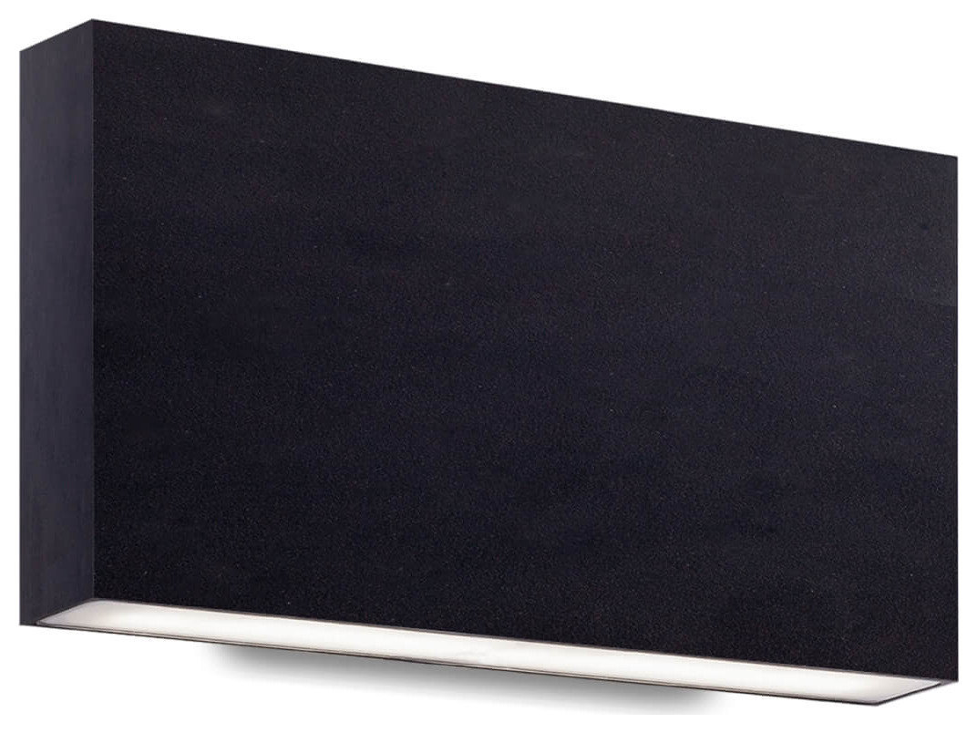 Kuzco Lighting 10" Mica LED Outdoor Wall Light, Black With Frosted ...