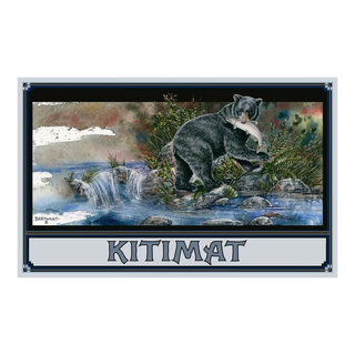 by Artist Dave Bartholet Blackie Bear Kitimat British Art Print, 24"x36 ...