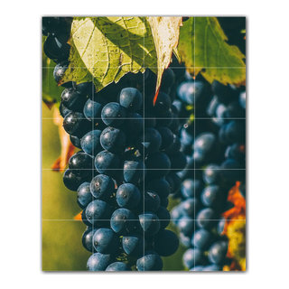 Wine Ceramic Tile Wall Mural HZ501208, 24" Wide x 30" High - Farmhouse ...