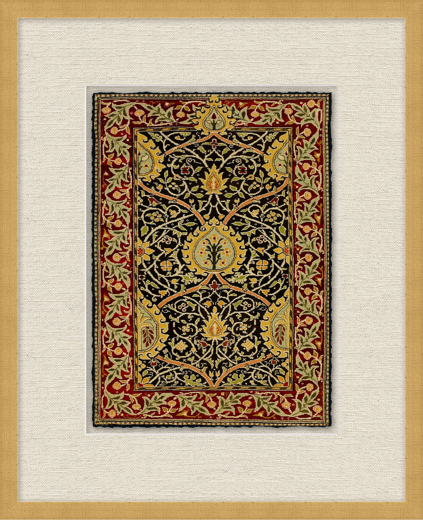 Persian Pattern 4, Giclee Reproduction Artwork, 17x21 - Traditional ...