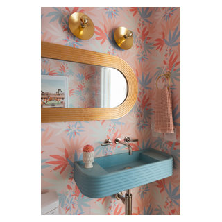 West Meade Mid-Century Modern - Midcentury - Powder Room - Nashville ...