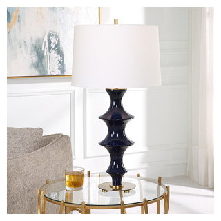 Coil Sculpted Blue Table Lamp - Contemporary - Table Lamps - by Ownax ...