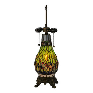 25.5"H Tiffany Mosaic Lighted Table Base - Victorian - Lamp Bases - by ...