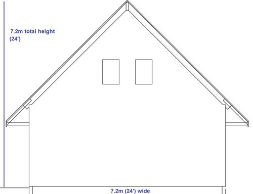 Window placement on gable end. Does this look right? | Houzz AU