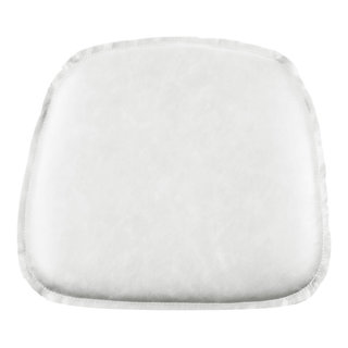 Metal Crossback Leather Cushion Seat -White - Contemporary - Seat ...