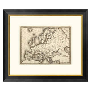 "Map of Europe, 1839" Framed Digital Print by Samuel Augustus Mitchell ...