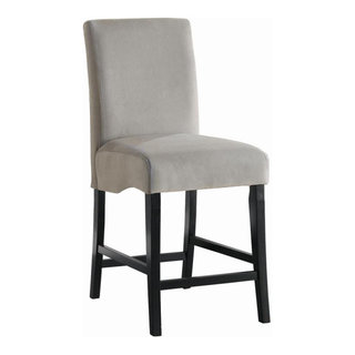 Stanton Upholstered Counter Height Chairs Grey and Black (Set of 2 ...