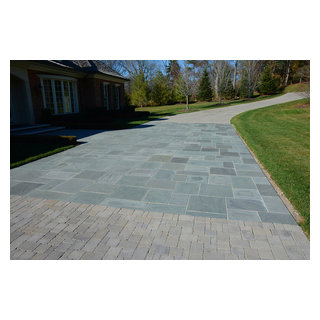 Full Wrap Around Brick Paver Driveway - Contemporary - Porch - Detroit ...