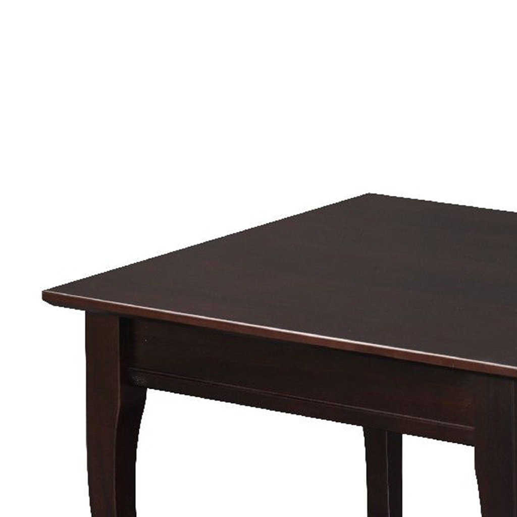 Wooden End Table with Open Bottom Shelf and Sabre Legs, Espresso Brown ...