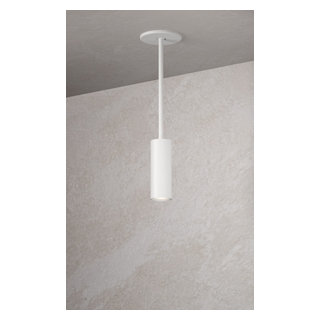 CSL LED Cylinder Collection Pendant Semi Gloss White, 2.5"Dx7"H, 2.5 ...