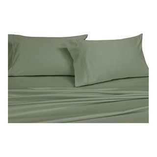 Split Top Solid Adjustable Sheet Set 650 Thread Count Contemporary