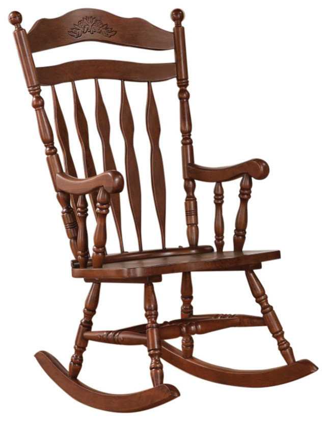 Traditional Nostalgia Arrow back Rocking Chair, Walnut - Traditional ...