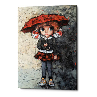 Epic Graffiti "Girl With Bows" by Alexander Gunin, Giclee Canvas Art ...