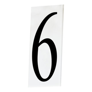 White, Address House Number, 6 - Contemporary - House Numbers - by ...