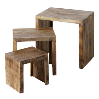 Side Tables, Set of 3 - Rustic - Coffee Table Sets - by Whole House ...