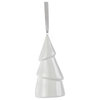 White Ceramic Cone Tree Hanging Ornaments, Set of 8 - Christmas ...