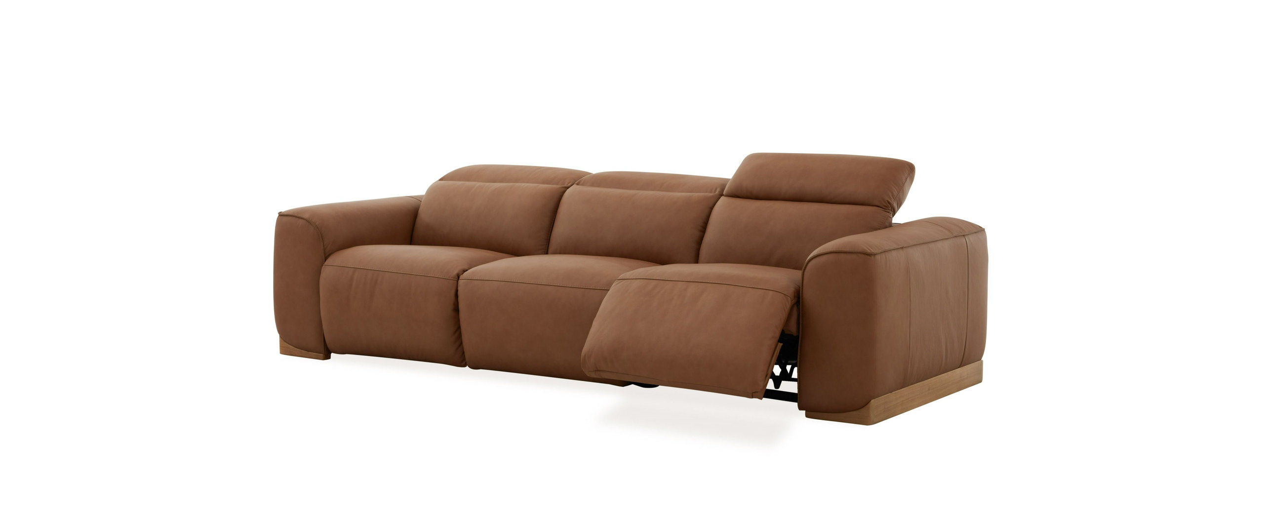 Divani Casa Hagerty Modern Brown Leather Sofa With 2 Power Recliners ...