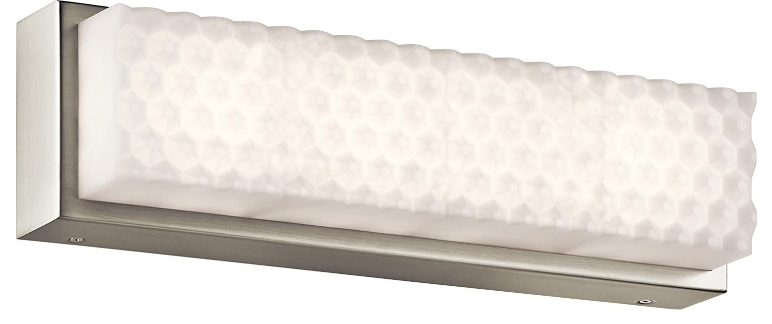 Merco LED Brushed Nickel And Ivory White Acrylic 17" ADA Wall Light ...