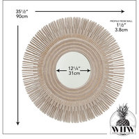 Boho Burst Accent Mirror, 35.5 Inches - Farmhouse - Wall Mirrors - by ...