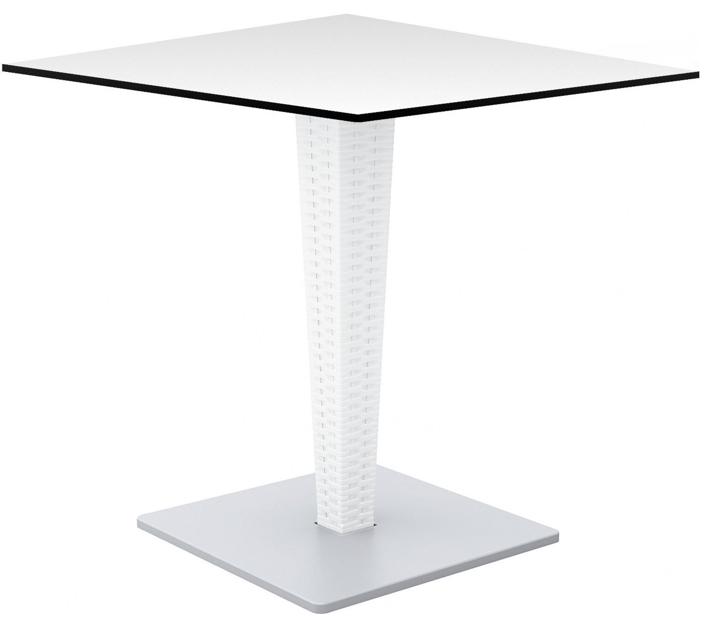 Riva HPL Top Square Table 24 inch White - Contemporary - Outdoor Dining ...