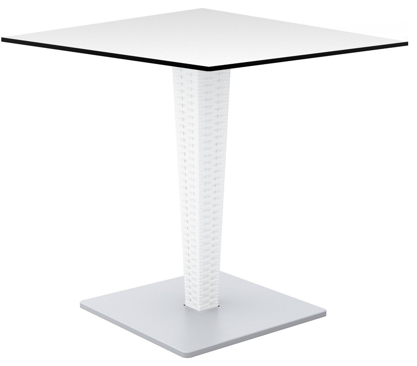 Riva HPL Top Square Table 24 inch White - Contemporary - Outdoor Dining ...