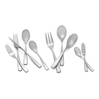 Nambe Anna 45-Piece Flatware Set - Contemporary - Flatware And ...
