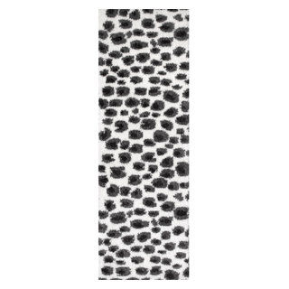 nuLOOM Lennon Cozy Shag Leopard Contemporary Area Rug, 2'8"x8 ...