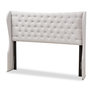 Cadence Modern Fabric Button-Tufted Winged Headboard - Transitional ...