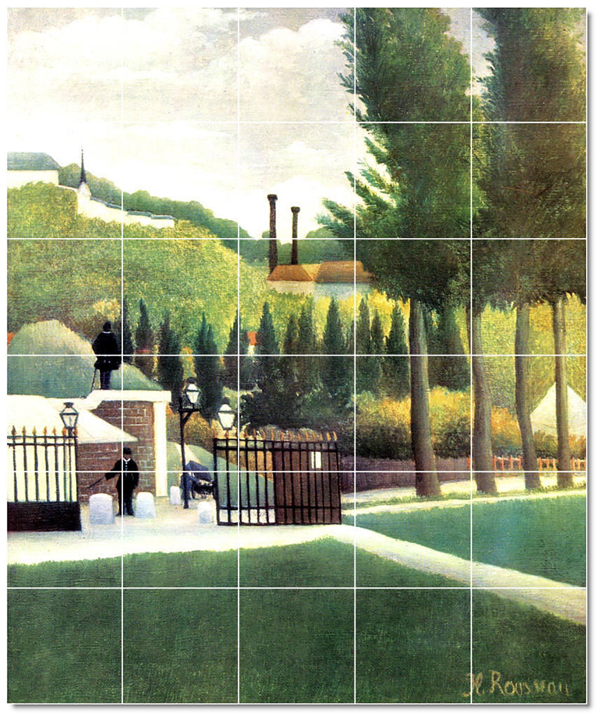 Jean-Jacques Rousseau Poster Art Painting Ceramic Tile Mural #83, 21.25 ...