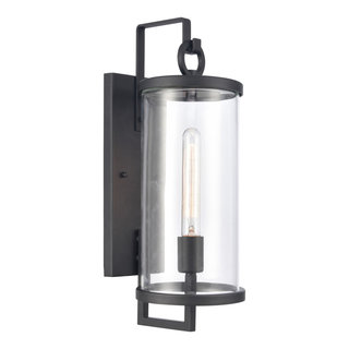 Hopkins 18'' High 1-Light Outdoor Sconce Charcoal Black - Transitional ...