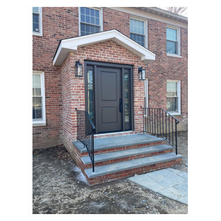 Great Neck Brick Vestibule - Traditional - Exterior - New York - by ...