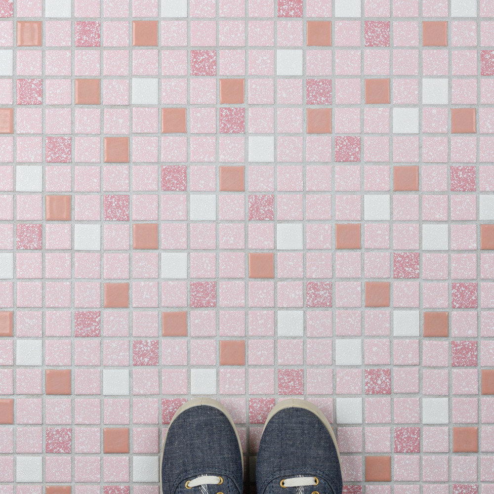Crystalline Straight Edge Porcelain Floor and Wall Mosaic Tile Sample ...