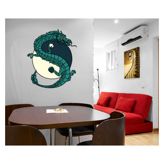 Ying Yang Vinyl Wall Decal YingYangUScolor005, 36 in. - Contemporary ...