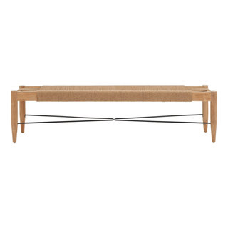 Safavieh Arcana Jute Bench, #N/A - Beach Style - Accent And Storage ...