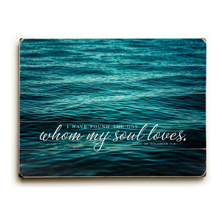 Soul Loves Wooden Sign, 14x20 - Contemporary - Novelty Signs - by ...