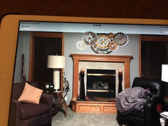 Clock above fireplace