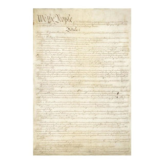 "Constitution of the United States, 1787" Paper Art, 14"x20", 26"x38 ...